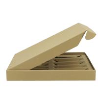 China Small Perfume Bottle Rigid Box Packaging Compartment Book Shape Kraft Paper Gift Box for sale