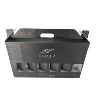China Corrugated Board 6 Pack Bottle Beer Carrier Custom Size Wine Boxes for sale