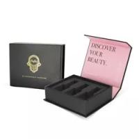 China Rigid Custom Cardboard Paper Makeup Box For Skincare Cosmetics False Nail Packaging for sale