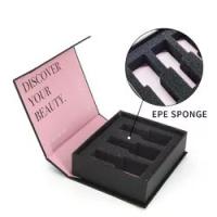 China Rigid Custom Cardboard Paper Makeup Box For Skincare Cosmetics False Nail Packaging for sale