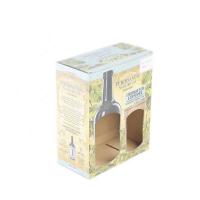 China Unfinished Wooden Wine Bottle Box With Customized Printing H.S. Code 4819100000 for sale