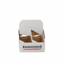 China Custom Order Accepted White Six Wine Beer Pack Carrier With Varnishing And Handle for sale
