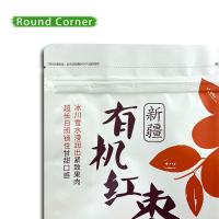 China Organic Food Packaging Customized Flat Bottom Zipper Bag With Clear Window for sale