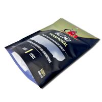 China Custom Printed Clear Window Hole Aluminum Foil Stand Up Zipper Bag For Beef Packaging for sale