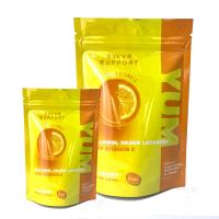 China Food Grade Glossy Stand Up Zipper Plastic Bag For Vitamin Packaging Bag for sale