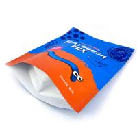 China Resealable Zipper Top Aluminum Foil Packaging Bags Child Proof For Candy And Gummy for sale