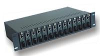 China 14 16 Slot Unmanaged Ethernet Optic Fiber Media Converter Single Mode Rackmounted Chassis for sale