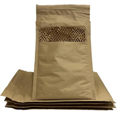 China Sustainable Honeycomb Kraft Mailer Bag 200-500mm Length with Moisture Resistant Liner for Electronics Packaging for sale