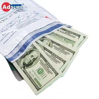 China Security Cash Bag with Transparent Window & Serial Number - Custom PE Material for Retail Banking 2 Ton MOQ for sale