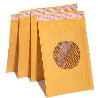 China Compostable Honeycomb Padded Kraft Paper Express Envelope Biodegradable Shockproof Mailers Shipping Mailing Bags for sale