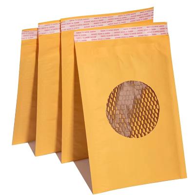 China Compostable Honeycomb Padded Kraft Paper Express Envelope Biodegradable Shockproof Mailers Shipping Mailing Bags for sale