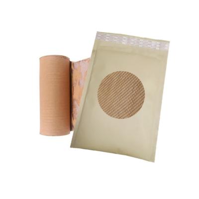 China LOGO Customized Durable Biodegradable Compostable Honeycomb Kraft Paper Mail Envelopes Padded Bubble Express Bag for sale