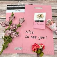 China Customizable Pink Self-Adhesive Courier Bag Durable Biodegradable Mailing Bag for Festival Gifts for sale