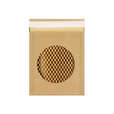 China Customized LOGO Eco Friendly Sturdy Biodegradable Compostable Honeycomb Kraft Paper Mail Envelopes Padded Bubble Mailing Bag for sale