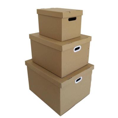 China Custom Corrugated Cardboard Carton Boxes with Handle for Shipping Packing ISO 9001 for sale