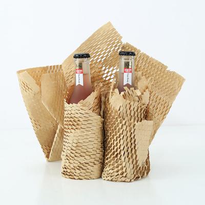 China Fully Degradable Kraft Paper Honeycomb Shockproof Express Packaging 2 Ton MOQ for sale