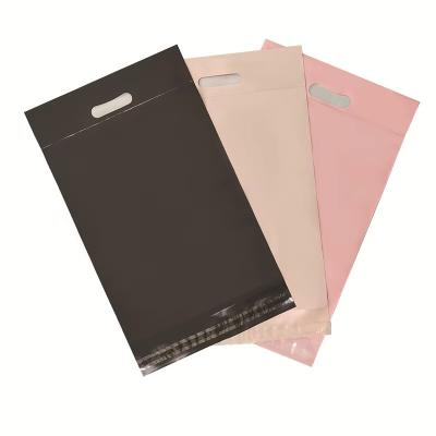 China Custom Printed D2W Express Bag Degradable Silk Screen Material Thickened Damage Resistant Poly Mailing Bag with Handle for Shoes for sale