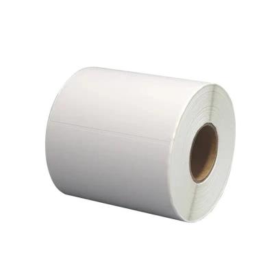 China Writing Compatible Thermal Paper Stickers 80mm x 60mm Strong Bond Adhesive for Office Supplies for sale