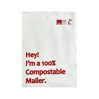 China Fashion 100% Biodegradable Compostable OK Compost Shipping Bag Poly Mailer Courier Bag for sale