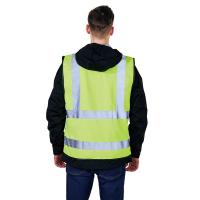 China Unisex R128 Zipper Closure Reflective Warning Safety Clothing Vest with Multi Pockets for sale