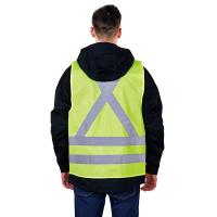 China Gender-Neutral HIVI Reflective Warning Vest with Zipper Closure and Multi Pockets for sale