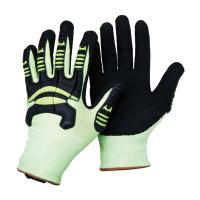 China S-XXL N115010 Nitrile Sandy Palm TPR Impact Protection Nitrile Cut Resistant Safety Gloves for sale
