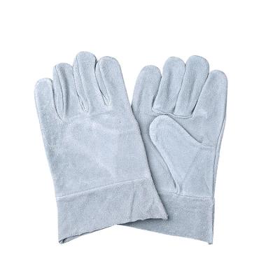China 27cm Cow Split Leather Welding Gloves Without Lining for Superior Heat Resistance for sale