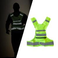 China Polyester Fabric High Visibility Reflective Running Riding Warning Vest for Road Safety for sale