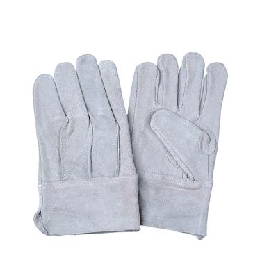 China 27*27*75cm Carton Size Wear Resistant Cow Split Leather Safety Working Welding Gloves for sale
