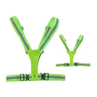 China High Visibility Reflective LED Running Riding LED Warning Vest for Road Safety Green for sale