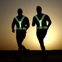 China High Visibility Reflective LED Running Riding LED Warning Vest for Road Safety Green for sale