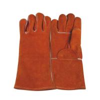 China LC2010A High Temperature Resistant Red Cow Split Leather Working Welding Gloves Durable for sale