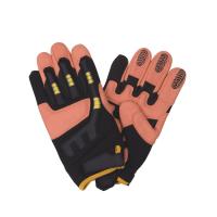 China Synthetic Leather M209 TPR Impact Protection Mechanic Gloves with Hook Loop Cuff for sale