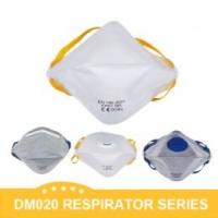 China 20pcs Wrapped Flat-fold Respirator Dust Mask with Valves FFP1/FFP2/FFP3 Earloop V-C Design for sale