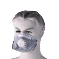 China 20pcs Wrapped Flat-fold Respirator Dust Mask with Valves FFP1/FFP2/FFP3 Earloop V-C Design for sale
