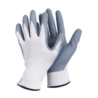 China Multi Purpose 13 Gauge CE EN 388 Certified Nitrile Coated Safety Gloves for Industrial for sale