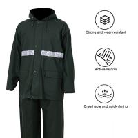 China Reflective Tapes Waterproof Rain Suits with 0.45mm Thickness and Waterproof PU Material for sale