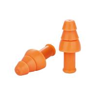 China Comfortable 28dB SNR Silicone Earplugs in Striking Orange Color for Noise Reduction for sale