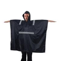 China R018-R 100% Waterproof Rubberized Poncho with Reflective Tape Lightweight and Durable for sale