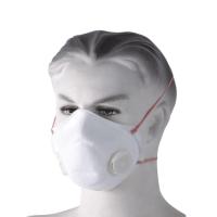 China Breathable Comfortable DM027 V Dust Mask with Double Valves and Pre-formed Nose Shape for sale