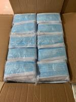 China 3-Ply Face Cover Face Masks Non-woven Adult Protective Mask in Blue for Breathability for sale