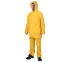 China RAINWEAR 100% Waterproof Rubberized PVC Rainsuit with Hooded 2019 Popular Models for sale