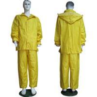 China RAINWEAR 100% Waterproof Rubberized PVC Rainsuit with Hooded 2019 Popular Models for sale