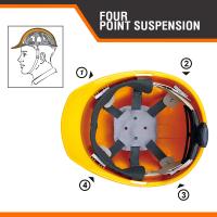 China Industrial Protection T154 Ventilation Safety Helmet with Fabric Belts and Sweatband for sale