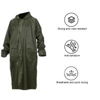 China RAINWEAR RR020-N 170T Olive Green Rubberized Polyester Raincoat for sale