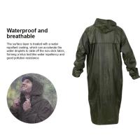 China RAINWEAR RR020-N 170T Olive Green Rubberized Polyester Raincoat for sale