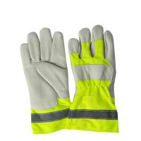 China Goat Grain Leather Anti-slippery Work Gloves for Gardening/Construction/Motorcycle for sale