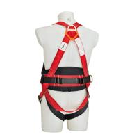 China Double Lanyard Full Body Climbing Safety Belt 23KN Strength Polyester for Roof Work for sale