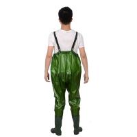 China Green or Different Color 100% PVC Waist Fishing Waders Adjustable and Comfortable for sale