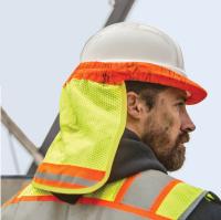 China Reflective Sunshade Neck Protector for Outdoor Hardhat Unisex Polyester Mesh Material for sale